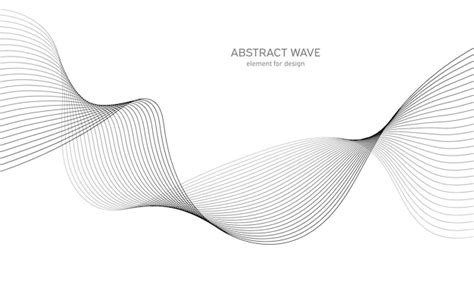 Premium Vector Stylized Abstract Wave Line Art Background