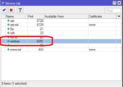 Knowledge Area Change Winbox Port Mikrotik