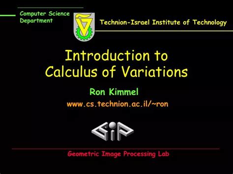 PPT Introduction To Calculus Of Variations PowerPoint Presentation Free Download ID