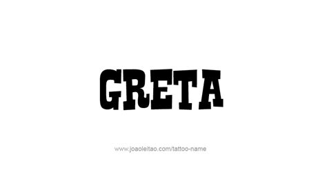 Greta Name Tattoo Designs