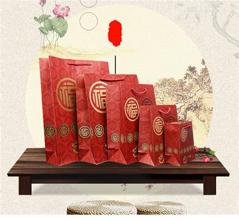 P616批发月饼手提礼品袋福字礼盒包装袋香烟茶叶纸袋中秋包装袋喜 阿里巴巴
