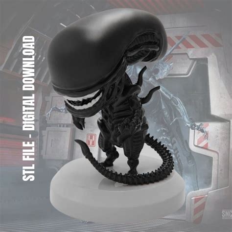 Ellen Ripley Chibi Xenomorph Stl File 3d Figurine Stl File 3d Printed Movie Character