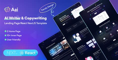 Aai Ai Writer And Copywriting Landing Page React Nextjs Template By