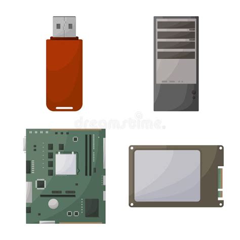 Vector Illustration Of Computer And Hardware Symbol Set Of Computer And Component Vector Icon