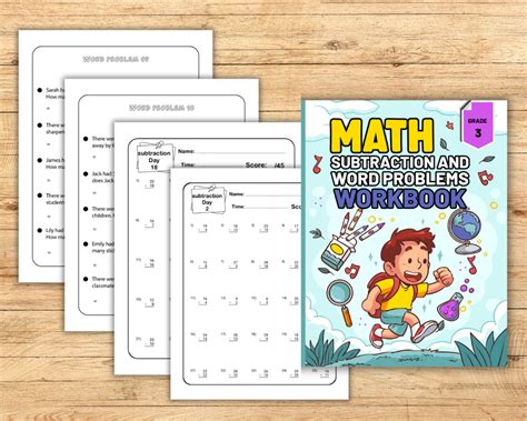 Math Subtraction And Word Problems Workbook Artofit