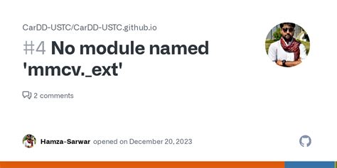 No Module Named Mmcvext · Issue 4 · Cardd Ustccardd · Github