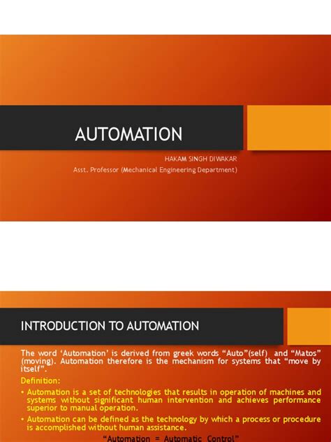Automation Notes 1 Pdf Operations Management Automation