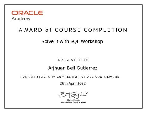 arjhuan beil gutierrez on linkedin sql dataanalysis oracleacademy