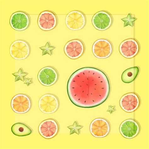손으로 그린 과일 배경 주황색 라임 레몬 무료 다운로드를위한 배경 이미지