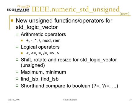 Vhdl Packages Coding Styles For Arithmetic Operations And Vhdl 200x
