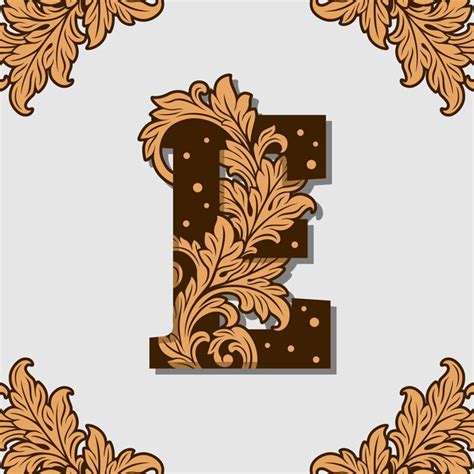 편지 글꼴 로고 초기 조각 예술 템플릿 벡터 프리미엄 벡터