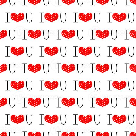 Pattern With Inscription I Love You 23416420 Png