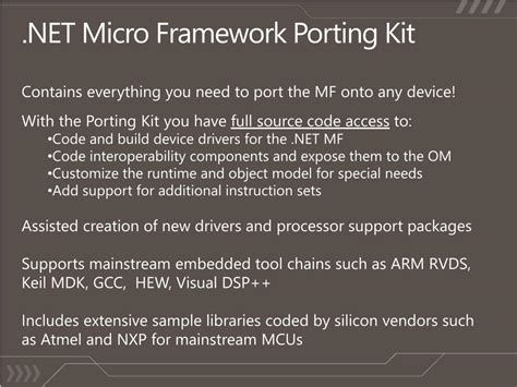 Ppt Microsoft Net Micro Framework And Intelligent Devices Powerpoint