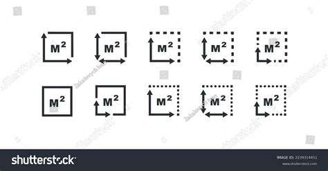 Square Meter Icon M2 Illustration Symbol Stock Vector Royalty Free 2239314451 Shutterstock