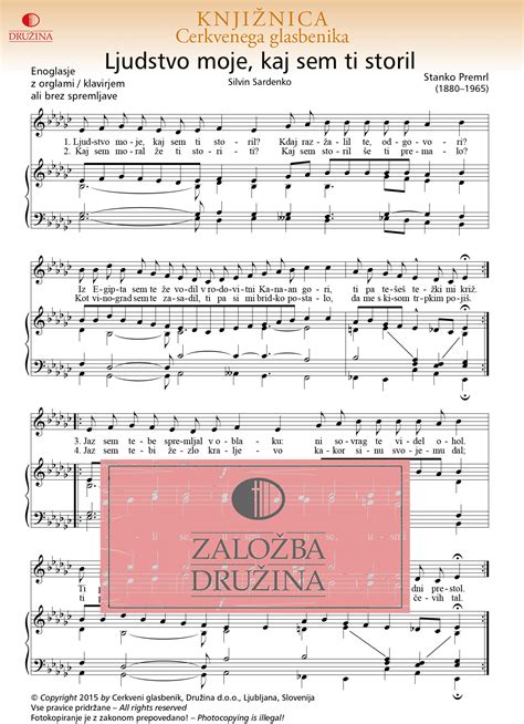 Note Cg Ljudstvo Moje Kaj Sem Ti Storil Premrl Stanko Dru Ina Vsak Dan S Teboj
