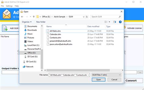 Olm To Csv Converter To Convert Olm File To Csv Format