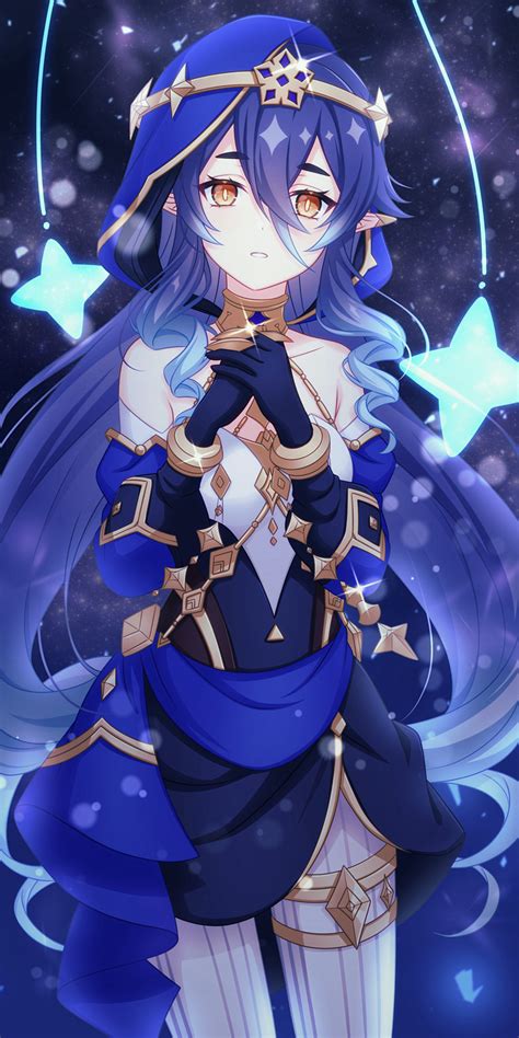 Safebooru 1girl Absurdres Bare Shoulders Black Gloves Blue Dress Blue