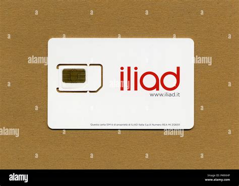 Milan Italy Circa June Iliad Sim Card Iliad Already Present In France As Free Mobile