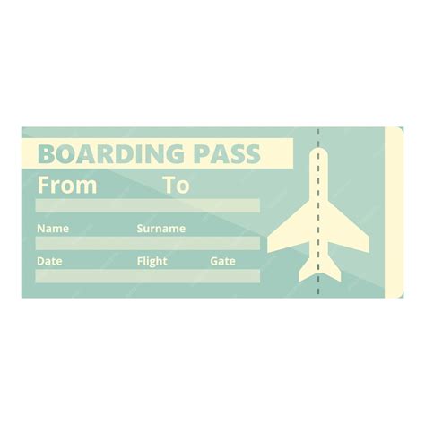 Premium Vector Boarding Pass Icon Cartoon Of Boarding Pass Vector