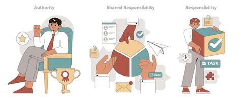 Premium Vector Task Delegation Concept Illustrations Depict The