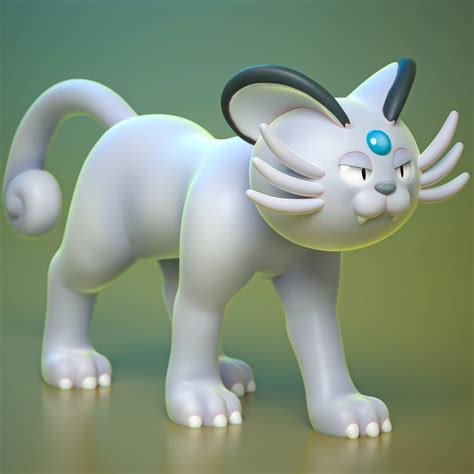 Stl File Alolan Persian Pokemon・3d Printable Model To Download・cults