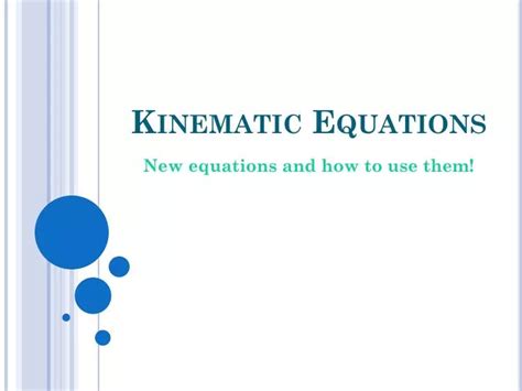 PPT Kinematic Equations PowerPoint Presentation Free Download ID 2819220