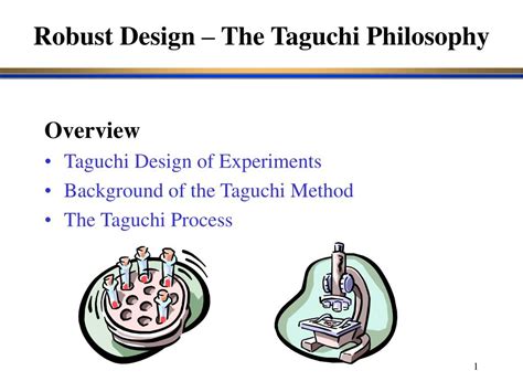 ppt robust design the taguchi philosophy powerpoint presentation