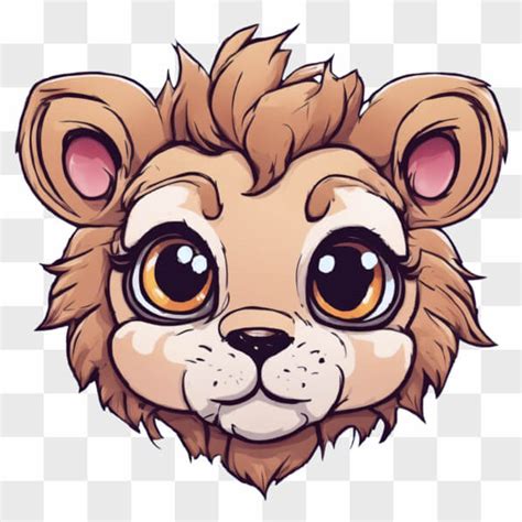 Download Cartoon Lion Cub Face Cartoons Online Creative Fabrica
