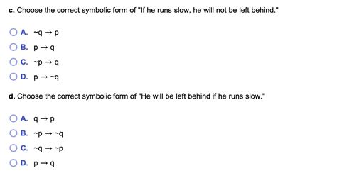 Solved Write Each Of The Following In Symbolic Form If P Is