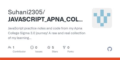 Github Suhani2305javascriptapnacollege Javascript Practice Notes
