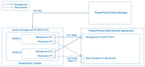 Network Communication Dell Powerprotect Data Manager Data Protection For Dell Powerstore