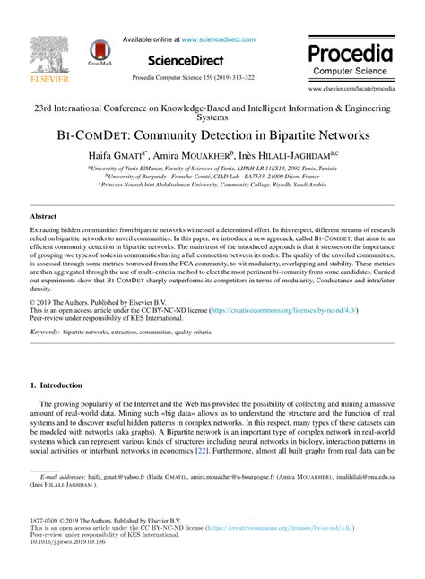 Pdf Bɪ Cомdᴇт Community Detection In Bipartite Networks