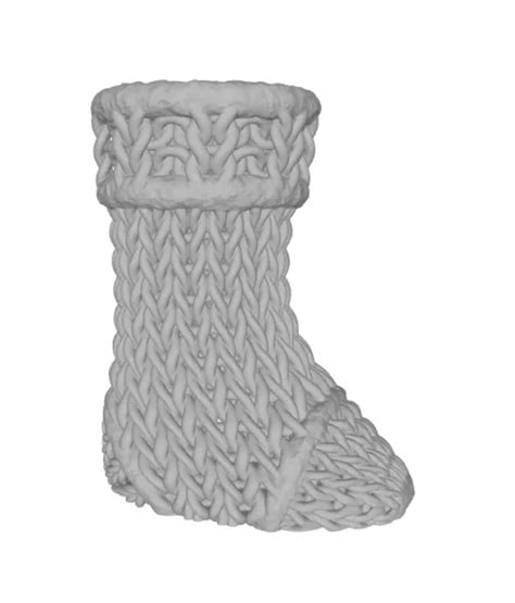 Knitted Stocking Container 3d Printing Model Threeding