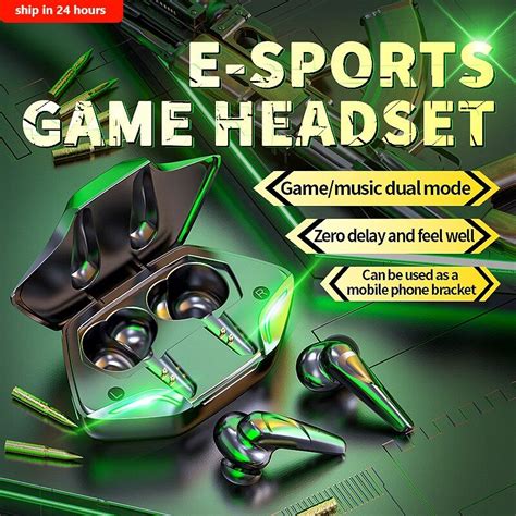 หูฟังบลูทูธไร้สายเล่นเกม หูฟังเกมมิ่งเบสหนักgaming แยกเสียง ตัดเสียงรบกวน Wireless Bluetooth 5 0