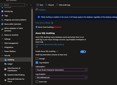 Capturing Errors And Auditing In Azure Sql Db Sqlservercentral