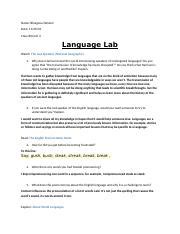 AP HUG Language Docx Name Bhargava Tatineni Date Class Period Language Lab Watch