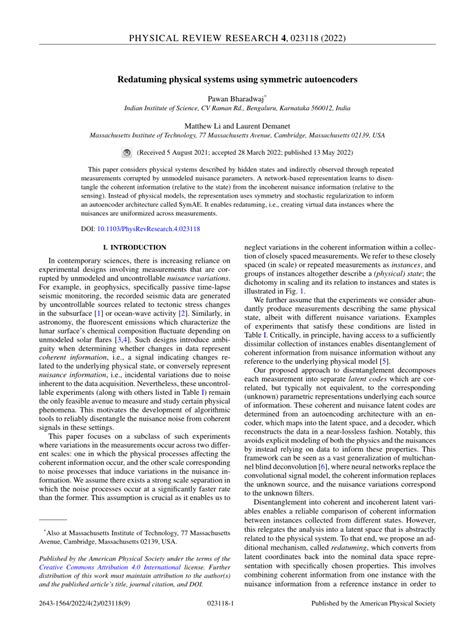 Pdf Redatuming Physical Systems Using Symmetric Autoencoders