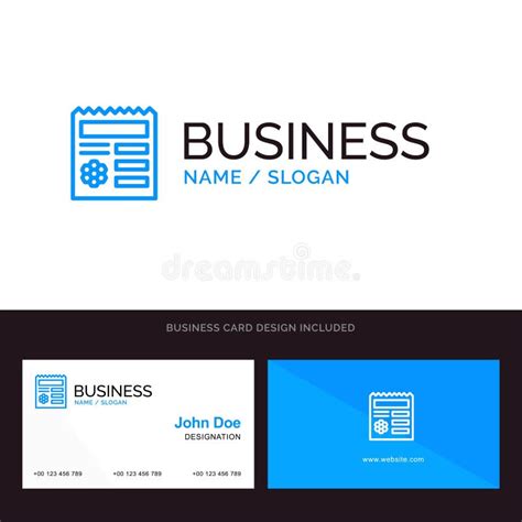 Basic Ui Manu Document Blue Business Logo And Business Card Template Front And Back Design