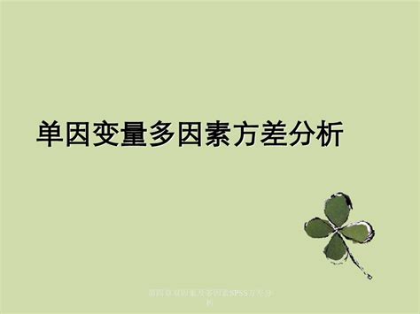 第四章双因素及多因素spss方差分析word文档在线阅读与下载无忧文档