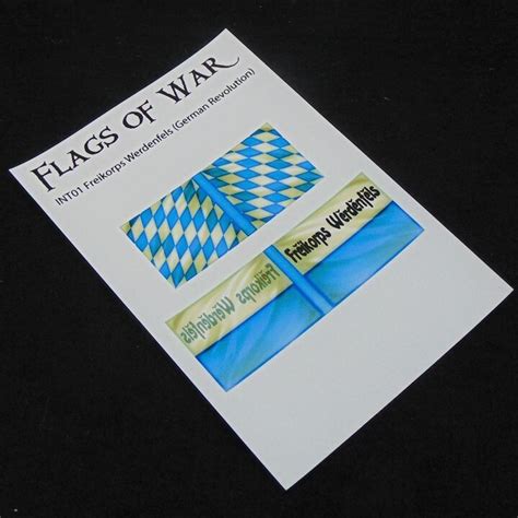 28mm Flags Of War Interwar German Revolution Freikorps Werdenfels Flags