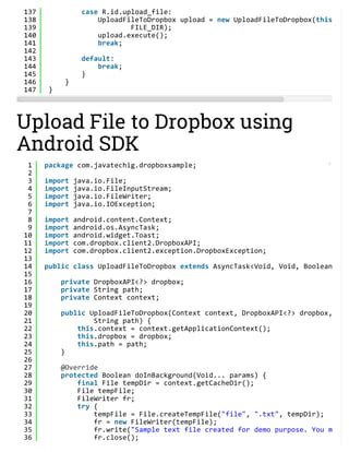 Share File To Dropbox In Android Example Pdf