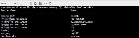 Azure Cli Command To Display Instance Name And Resource Group Stack Overflow