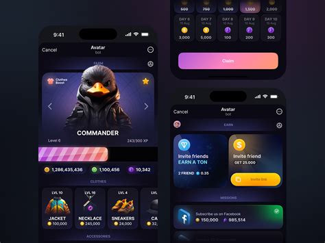 Telegram Tap Game Ton Coin Ui Dashboard Behance