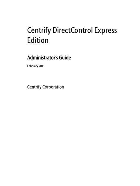 centrify dc direct control express admin guide pdf active directory operating system