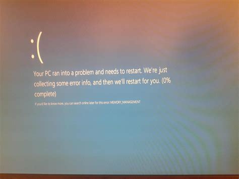 Blue Screen Memory Management When Opening Chrome Dasetrue