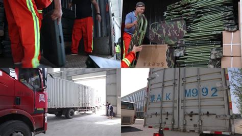 支援抗震救灾物资捐助运输视频素材下载