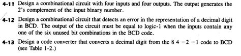 solved 4 11 design a combinational circuit with four inputs