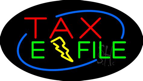 Red Tax E File Animated Neon Sign Tax Service Neon Signs Everything Neon