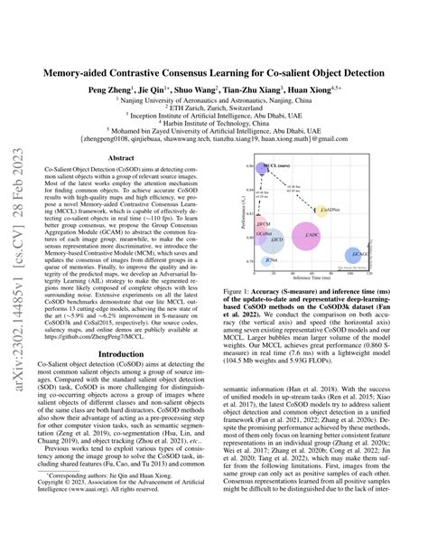 Pdf Memory Aided Contrastive Consensus Learning For Co Salient Object