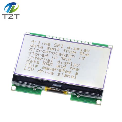 Lcd12864 12864 06d 12864 Lcd Module Cog With Chinese Font Dot Matrix Screen Spi Interface